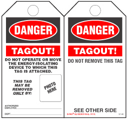 Danger, Tagout Self Laminating Tag Kit | Idesco Safety